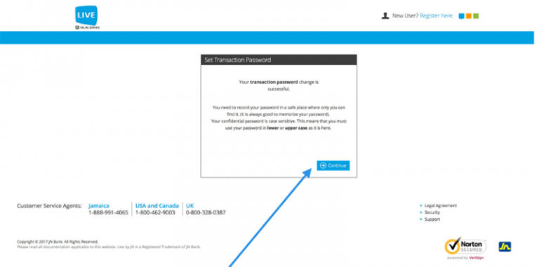 How to recover your transaction password - JN Bank