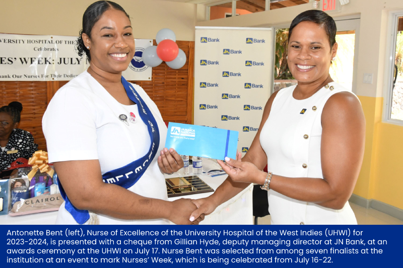 UHWI Nurse Exemplifying Excellence and Philanthropy - JN Bank
